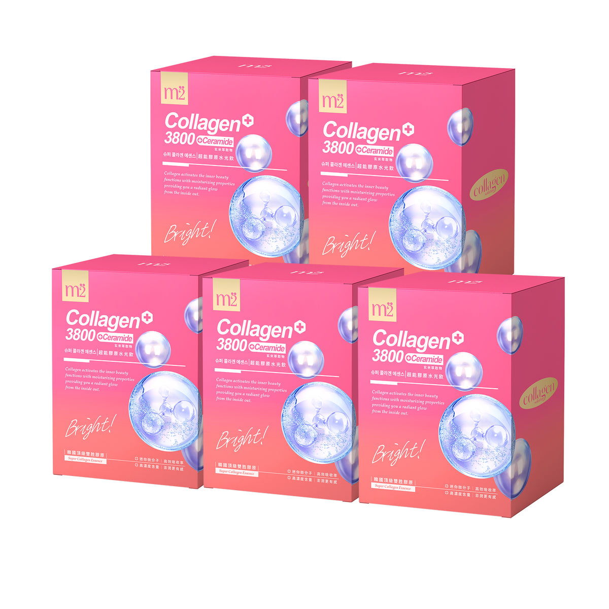 【Bundle of 5】M2 Super Collagen 3800 + Ceramide Drink 8s x 5 Boxes – iQueen