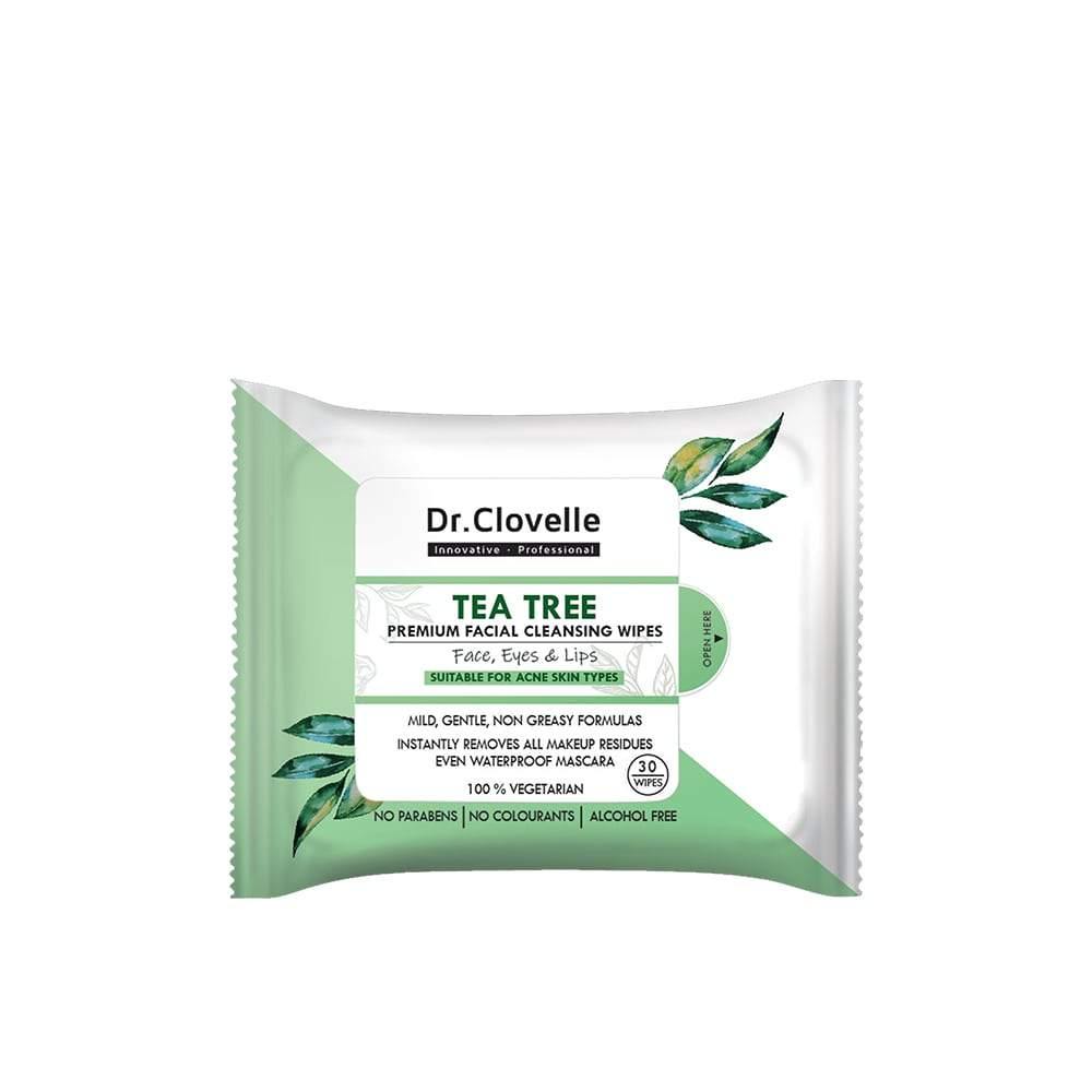 Dr Clovelle Tea Tree Facial Cleansing Wipes 30s – iQueen